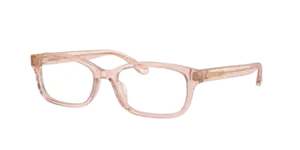 COACH Rectangle Optical Glasses - Transparent Dusty Rose