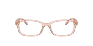COACH Rectangle Optical Glasses - Transparent Dusty Rose