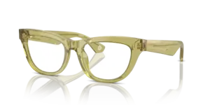 Burberry Burberry Full Rim Square Frame Eyeglasses Vert