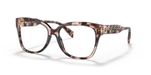 Michael Kors Full Rim Square Eyeglasses - Écaille De Tortue Rose