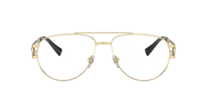Versace Pilot Eyeglasses - Gold