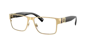 Versace Rectangle Optical Glasses - Gold