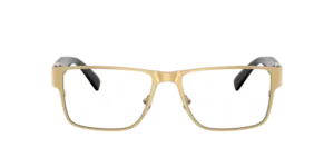 Versace Rectangle Optical Glasses - Gold
