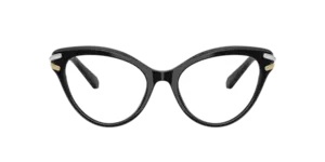 SWAROVSKI Acetate Cat-eye Eyeglasses - Black