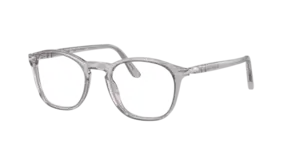Persol Full Rim Square Eyeglasses - Transparent Grey