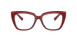 FERRARI Square Eyeglasses - Transparent Red