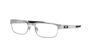 Oakley Metal Plate™ Rectangle Eyeglasses - Brushed Chrome