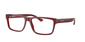 FERRARI Rectangle Optical Glasses - Transparent Red