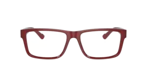 FERRARI Rectangle Optical Glasses - Transparent Red