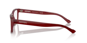 FERRARI Rectangle Optical Glasses - Transparent Red