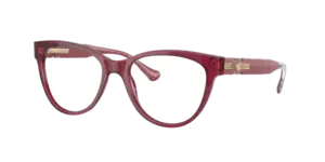 Versace Ve3304 Cat Eye Eyeglasses - Transparent Red