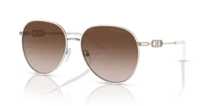 Michael Kors Round Sunglasses - Light Gold,white
