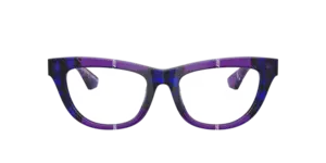 Burberry Rectangle Optical Glasses - Check Violet