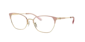 COACH Cat Eye Optical Glasses Shiny Light Gold,pink