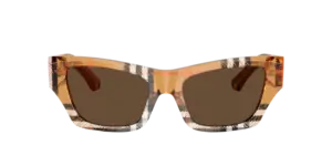 Burberry Cat-eye Sunglasses - Check Sand