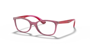 Ray-ban Full Rim Eyeglasses - Transparent Red