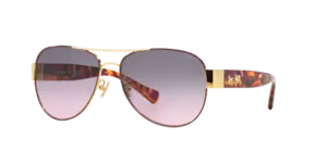COACH Hc7059 Sunglasses - Púrpura Y Dorado