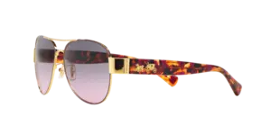 COACH Hc7059 Sunglasses - Púrpura Y Dorado