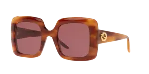 Gucci Square Frame Sunglasses - Marrón