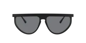 Giorgio Armani Oval Sunglasses - Matte Black