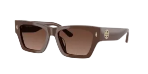 Tory Burch Rectangle Sunglasses - Solid Brown