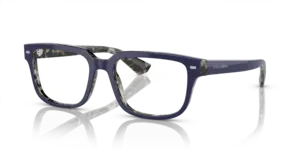 Dolce & Gabbana DG3380 Eyeglasses Blue On Blue Havana