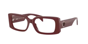 Versace Rectangle Optical Glasses - Bordeaux