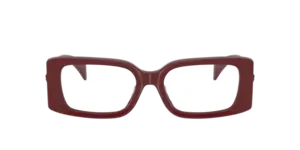 Versace Rectangle Optical Glasses - Bordeaux