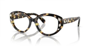 SWAROVSKI Swarovski Full Rim Eyeglasses Havana Transparent