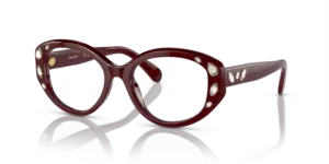 SWAROVSKI Swarovski Full Rim Eyeglasses Rouge Bourgogne