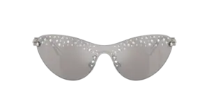 SWAROVSKI Irregular Sunglasses With Metal Frame - Gunmetal