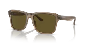 Emporio Armani Square Frame Sunglasses - Vert Brillant,brun Supérieur