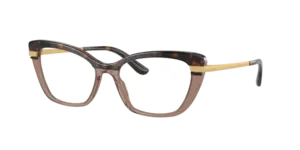 Dolce & Gabbana Dolce&Gabbana Cat-Eye Eyeglasses Havana On Transparent Brown