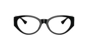 Versace Oval Eyeglasses - Noir