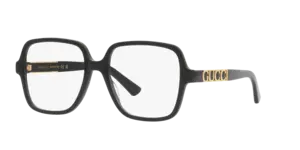 Gucci Full Rim Square Eyeglasses - Noir