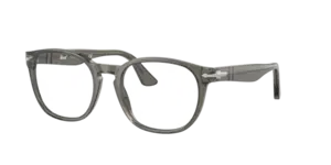 Persol Pillow Frame Eyeglasses - Transparent Taupe Grey