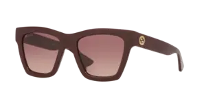 Gucci Square Frame Sunglasses - Burgundy