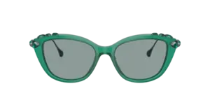 SWAROVSKI Full Rim Cat Eye Sunglasses - Opal Green