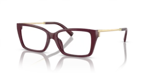 Tiffany & Co. Eyeglasses Full Rim Square Frame - Burgundy