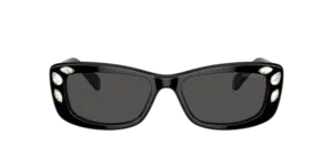 SWAROVSKI Sunglasses With Strass Detailing - Black