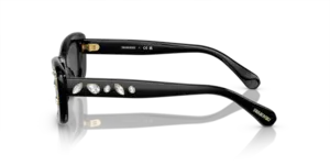 SWAROVSKI Sunglasses With Strass Detailing - Black