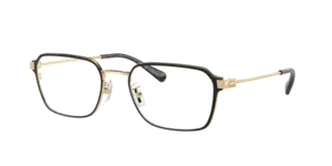 COACH Rectangle Eyeglasses Light Gold,black
