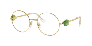 SWAROVSKI Round Eyeglasses Gold