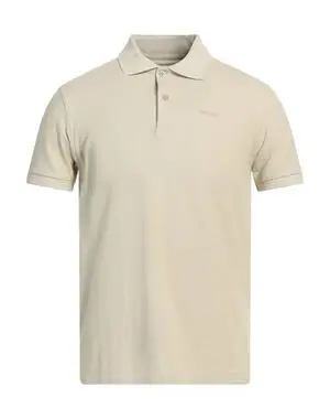 Barbour Man Polo Shirt Marigold Size S Cotton Beige