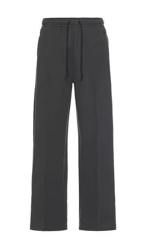 Nike Tech Fleece Wide Leg Pant In Charcoal