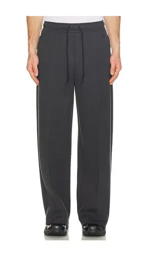 Nike Tech Fleece Wide Leg Pant In Charcoal