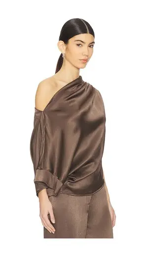 NONCHALANT LABEL Kenzie Top - Chocolate