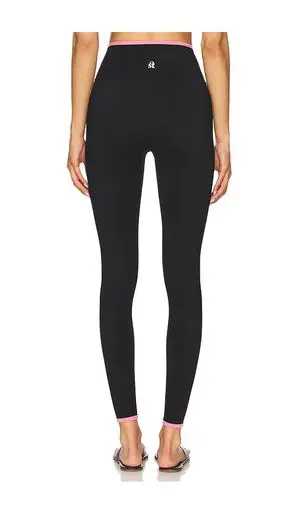 Strut This The Rae Ankle Legging In Black - Black & Primrose
