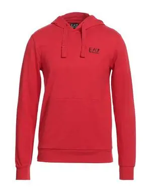 EA7 Cotton-elastane Fleece Sweatshirt - Red