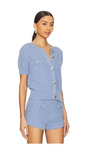 Central Park West Seed Stitch Short Sleeve Cardigan